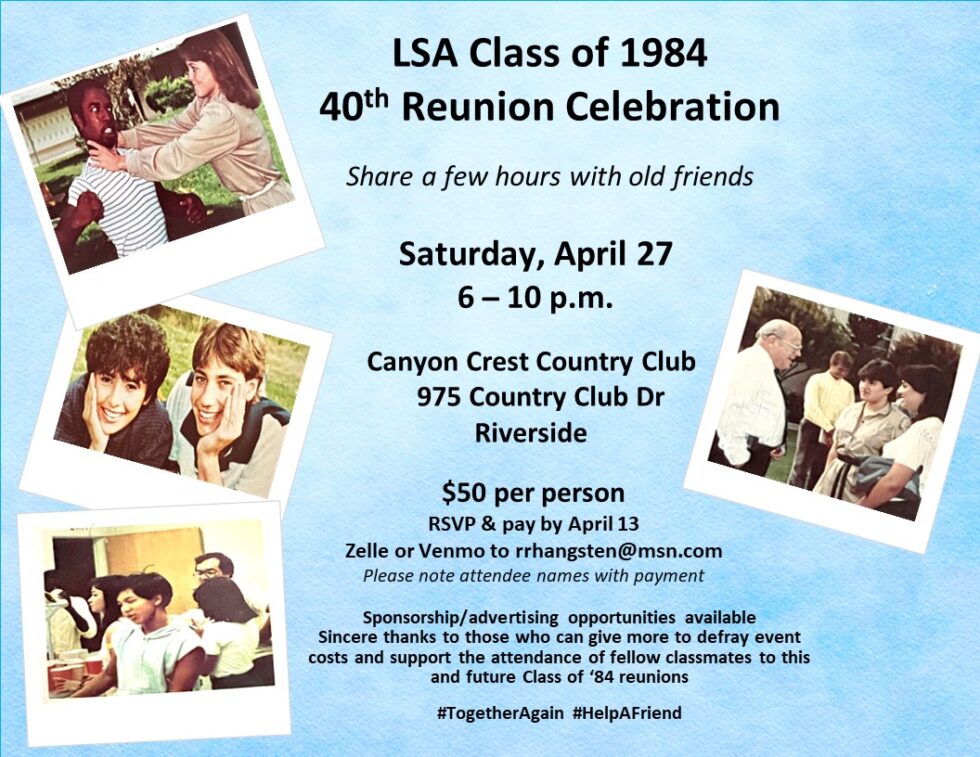 Alumni Honored Class Reunion Information | La Sierra Academy